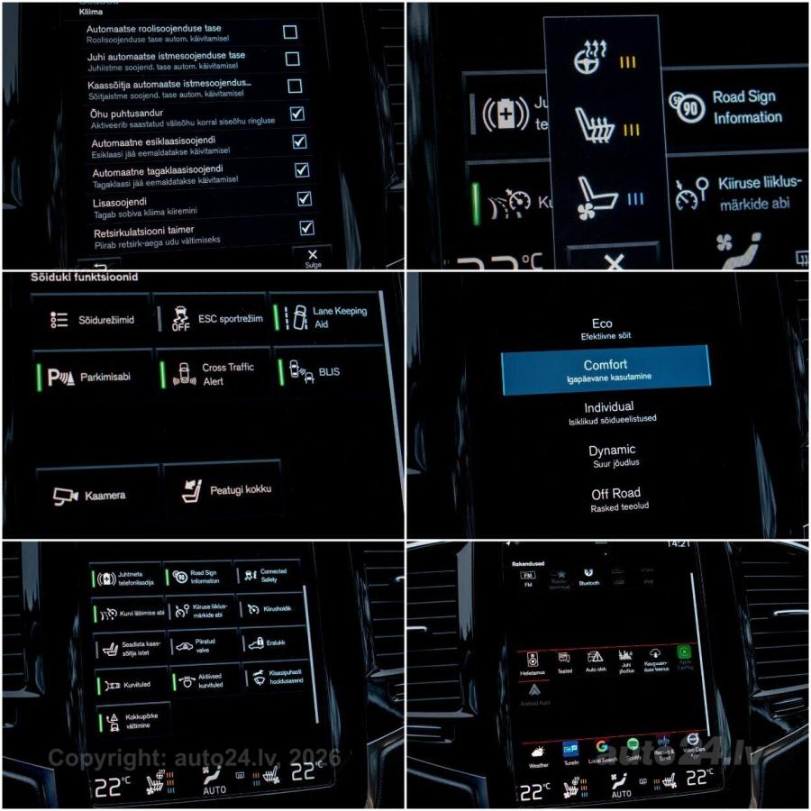 Белый Вольво ХС90 2022 в Таллин, объемом двигателя 2.00 л и пробегом 85 тыс. км за 48990 €, фото 11 на AUTOMOTO.COM.LV