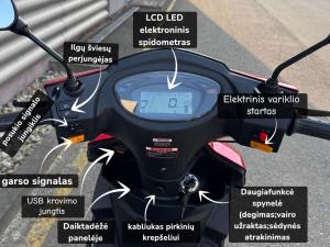 Red Yamaha Cygnus 2026 in Siauliai, with an engine capacity of 49.00 L and mileage of 0 thousand km for 1350 €, photo 4 on AUTOMOTO.COM.LV