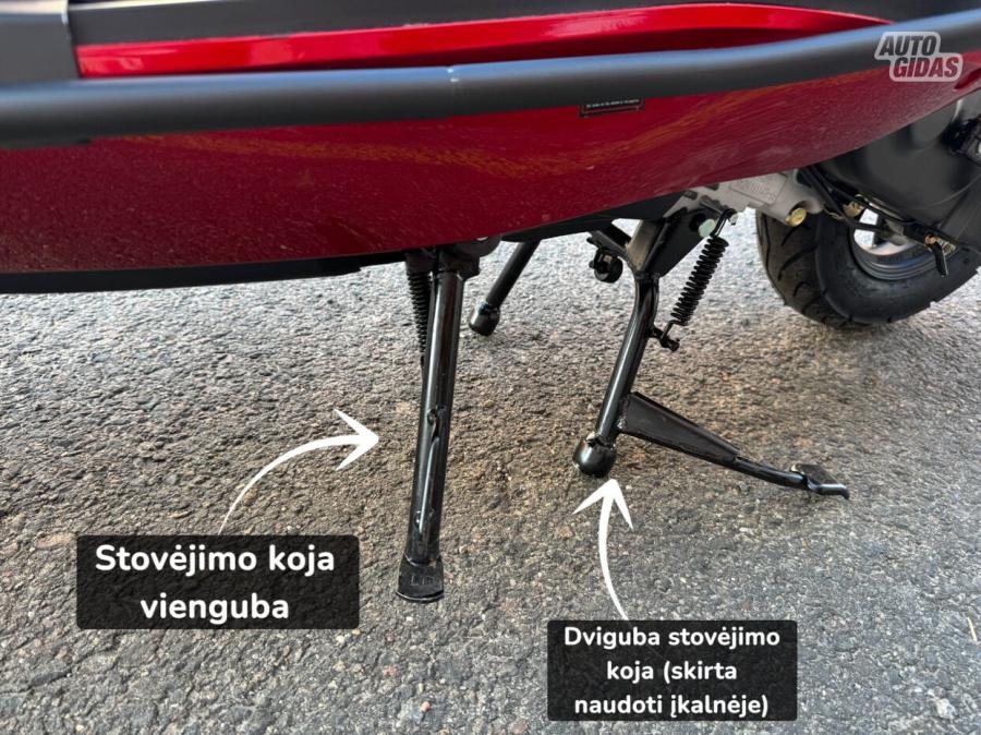 Red Yamaha Cygnus 2026 in Vilnius, with an engine capacity of 0.05 L and mileage of 0 thousand km for 1350 €, photo 8 on AUTOMOTO.COM.LV