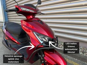 Sarkans Yamaha Cygnus 2026 Panevēža, ar dzinēja tilpumu 49.00 L un nobraukumu 0 tūkst. km par 1350 €, foto 8 vietnē AUTOMOTO.COM.LV