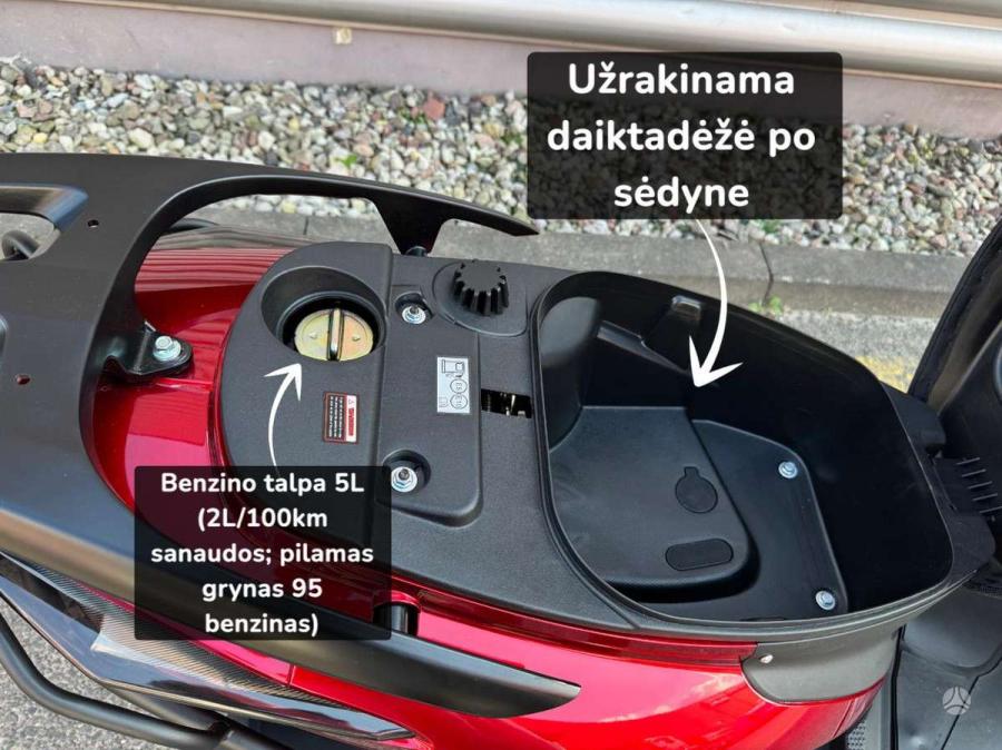 Sarkans Yamaha Cygnus 2026 Panevēža, ar dzinēja tilpumu 49.00 L un nobraukumu 0 tūkst. km par 1350 €, foto 14 vietnē AUTOMOTO.COM.LV