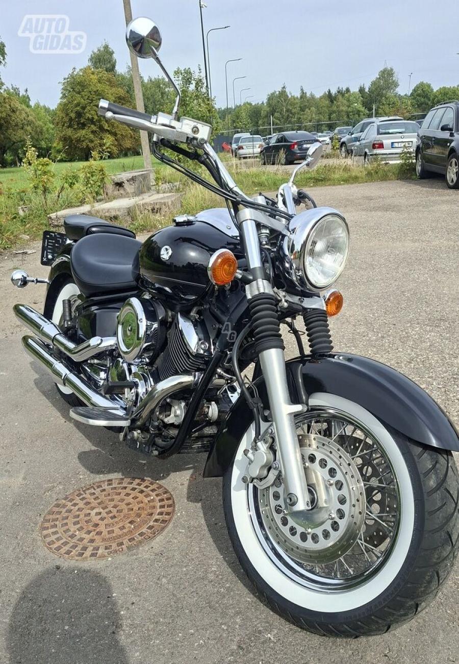 Black Yamaha Drag Star 2004 in Kaunas, with an engine capacity of 1.10 L and mileage of 50 thousand km for 3800 €, photo 4 on AUTOMOTO.COM.LV