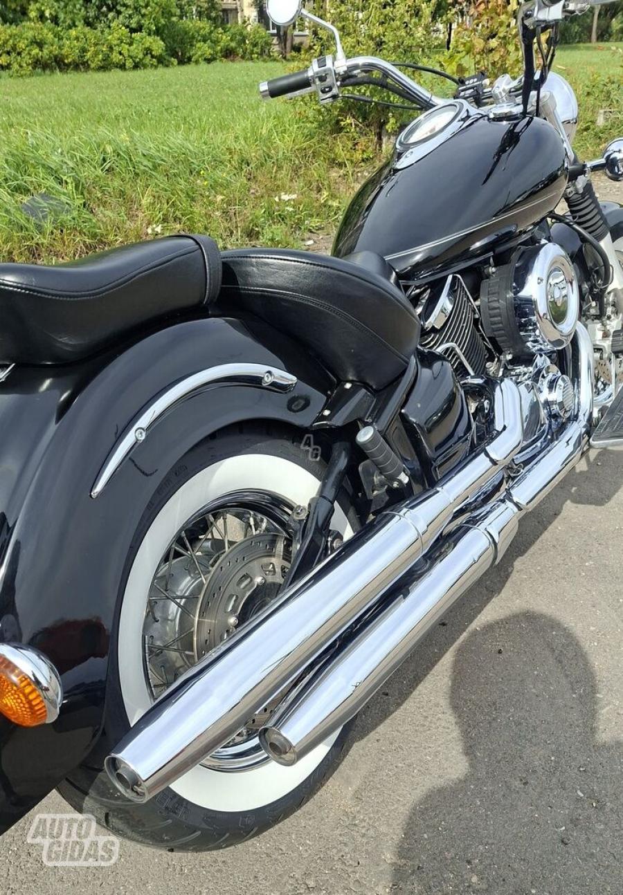 Black Yamaha Drag Star 2004 in Kaunas, with an engine capacity of 1.10 L and mileage of 50 thousand km for 3800 €, photo 9 on AUTOMOTO.COM.LV