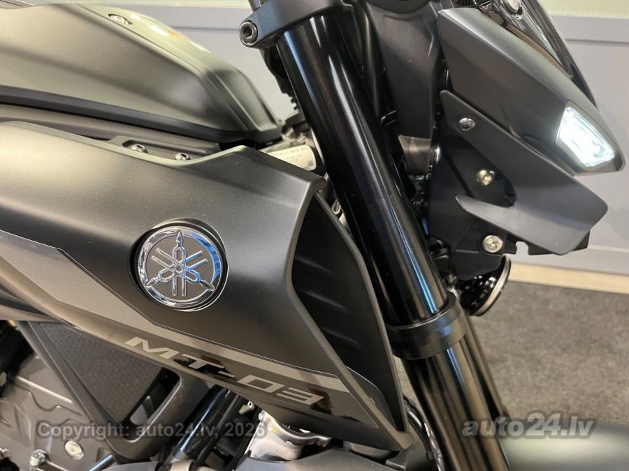 Black Yamaha MT 03 2025 in Tallinn, with an engine capacity of 0.32 L and mileage of 3 thousand km for 5190 €, photo 7 on AUTOMOTO.COM.LV
