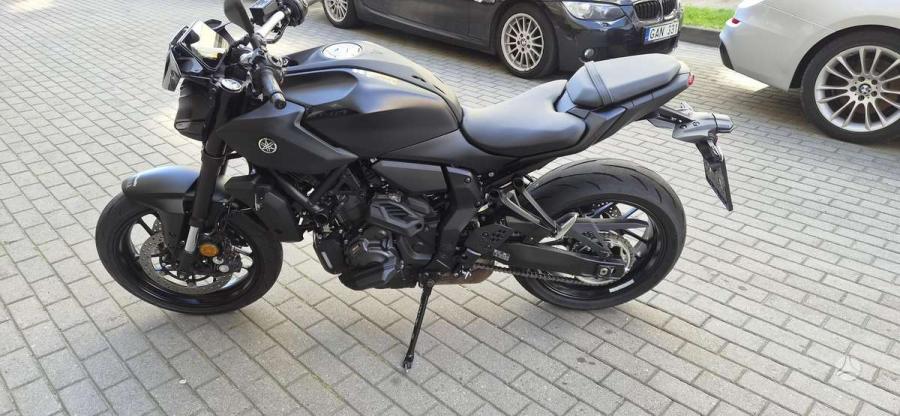 Black Yamaha MT 07 2026 in Vilnius, with an engine capacity of 0.70 L and mileage of 0 thousand km for 6500 €, photo 5 on AUTOMOTO.COM.LV