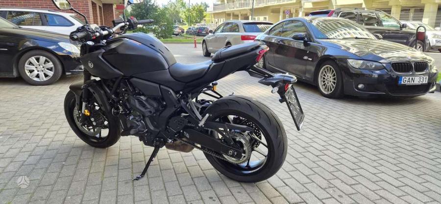 Black Yamaha MT 07 2026 in Vilnius, with an engine capacity of 0.70 L and mileage of 0 thousand km for 6500 €, photo 6 on AUTOMOTO.COM.LV