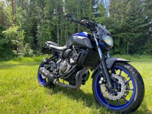 Blue Yamaha MT 07 2018 in Rezekne, with an engine capacity of 0.70 L and mileage of 34 thousand km for 5200 €, photo  on AUTOMOTO.COM.LV