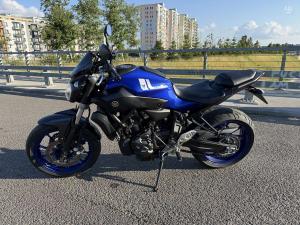 Blue Yamaha MT 07 2018 in Vilnius, with an engine capacity of 0.69 L and mileage of 28 thousand km for 4600 €, photo  on AUTOMOTO.COM.LV