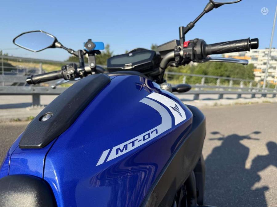 Blue Yamaha MT 07 2018 in Vilnius, with an engine capacity of 0.69 L and mileage of 28 thousand km for 4600 €, photo 8 on AUTOMOTO.COM.LV