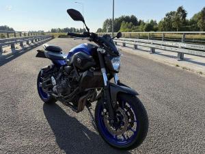 Blue Yamaha MT 07 2018 in Vilnius, with an engine capacity of 0.69 L and mileage of 28 thousand km for 4600 €, photo 10 on AUTOMOTO.COM.LV