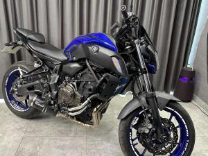 Blue Yamaha MT 07 2018 in Vilnius, with an engine capacity of 0.70 L and mileage of 31 thousand km for 4700 €, photo  on AUTOMOTO.COM.LV