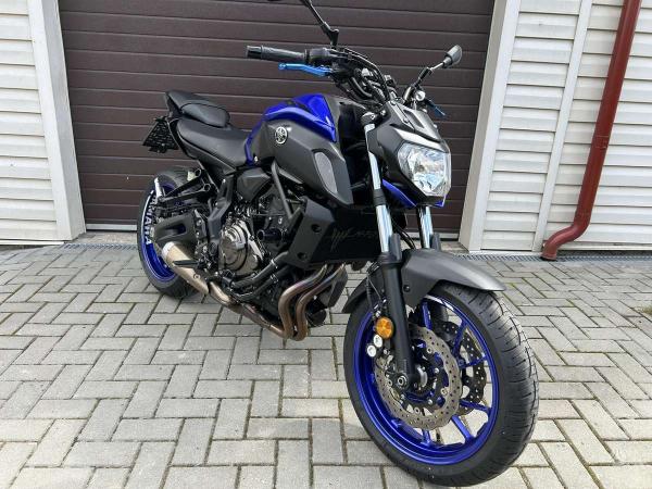 Blue Yamaha MT 07 2019 in Kaunas, with an engine capacity of 0.70 L and mileage of 22 thousand km for 4550 €, photo 1 on AUTOMOTO.COM.LV