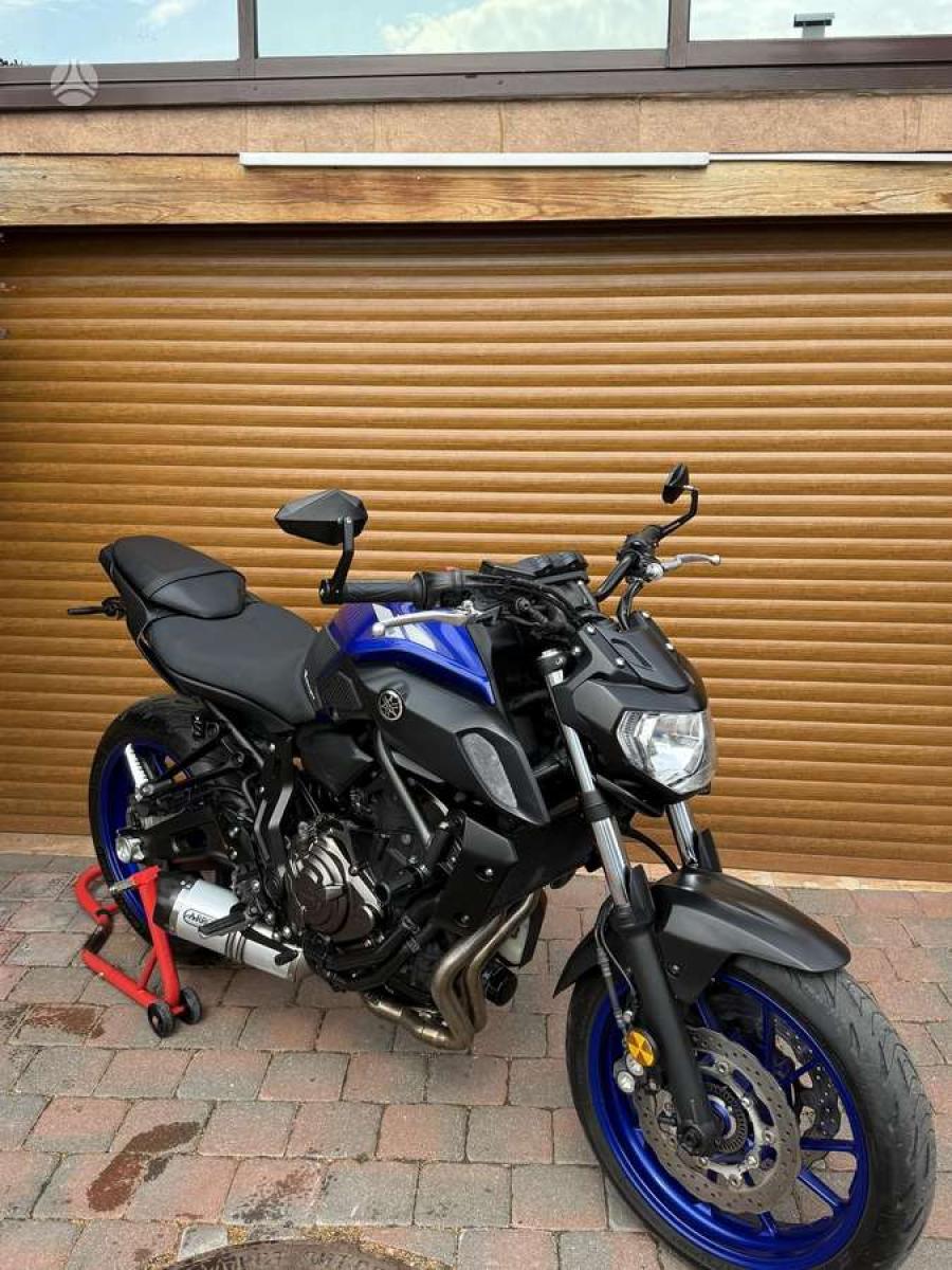 Blue Yamaha MT 07 2019 in Lazdijai, with an engine capacity of 0.70 L and mileage of 28 thousand km for 5250 €, photo 1 on AUTOMOTO.COM.LV