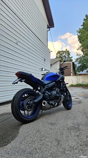 Blue Yamaha MT 07 2025 in Tallinn, with an engine capacity of 0.69 L and mileage of 9 thousand km for 7490 €, photo 4 on AUTOMOTO.COM.LV