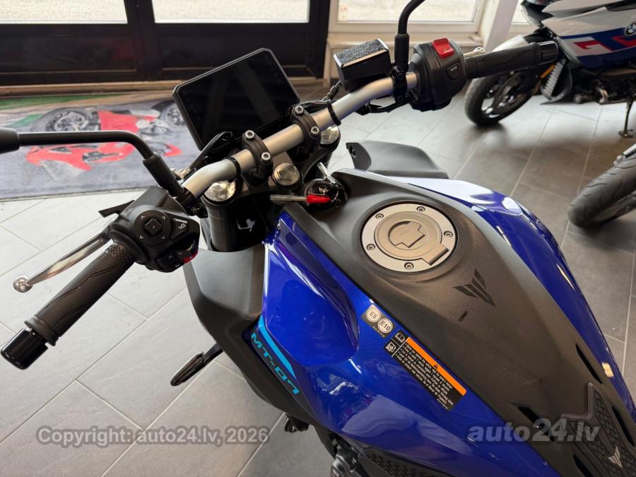 Blue Yamaha MT 07 2025 in Tallinn, with an engine capacity of 0.69 L and mileage of 5 thousand km for 7190 €, photo 15 on AUTOMOTO.COM.LV