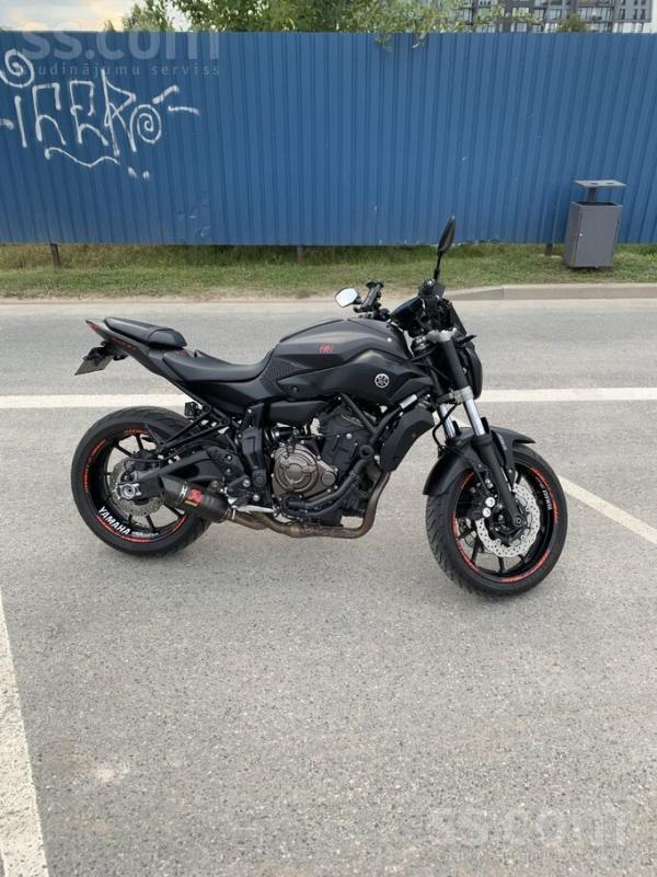 Yamaha MT 07 2015 in Riga, with an engine capacity of 0.69 L and mileage of 0 thousand km for 4600 €, photo 1 on AUTOMOTO.COM.LV
