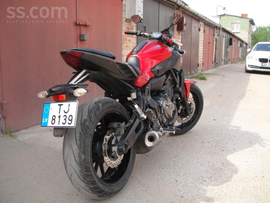 Yamaha MT 07 2016 in Liepaja, with an engine capacity of 0.70 L and mileage of 0 thousand km for 4400 €, photo 7 on AUTOMOTO.COM.LV