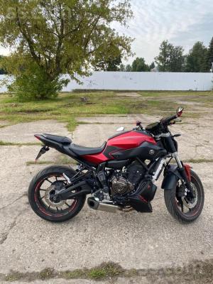 Yamaha MT 07 2016 Rīga, ar dzinēja tilpumu 0.69 L un nobraukumu 0 tūkst. km par 4750 €, foto  vietnē AUTOMOTO.COM.LV