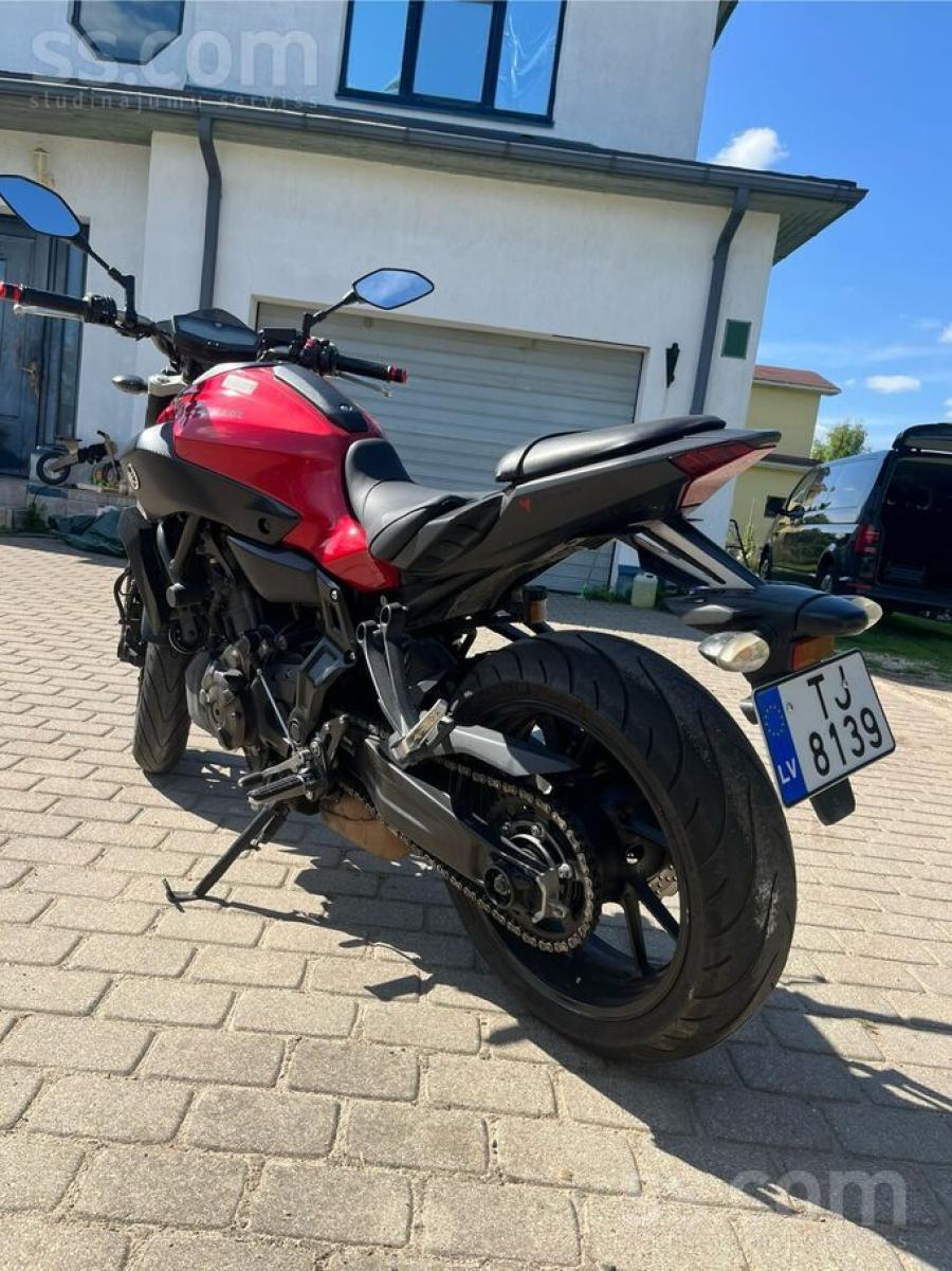 Yamaha MT 07 2016 in Ogre, with an engine capacity of 0.70 L and mileage of 0 thousand km for 4499 €, photo 5 on AUTOMOTO.COM.LV