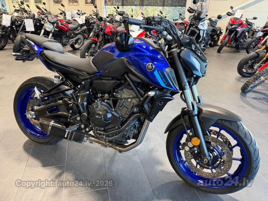 Yamaha MT 07 2023 in Tallinn, with an engine capacity of 0.69 L and mileage of 13 thousand km for 6990 €, photo 1 on AUTOMOTO.COM.LV
