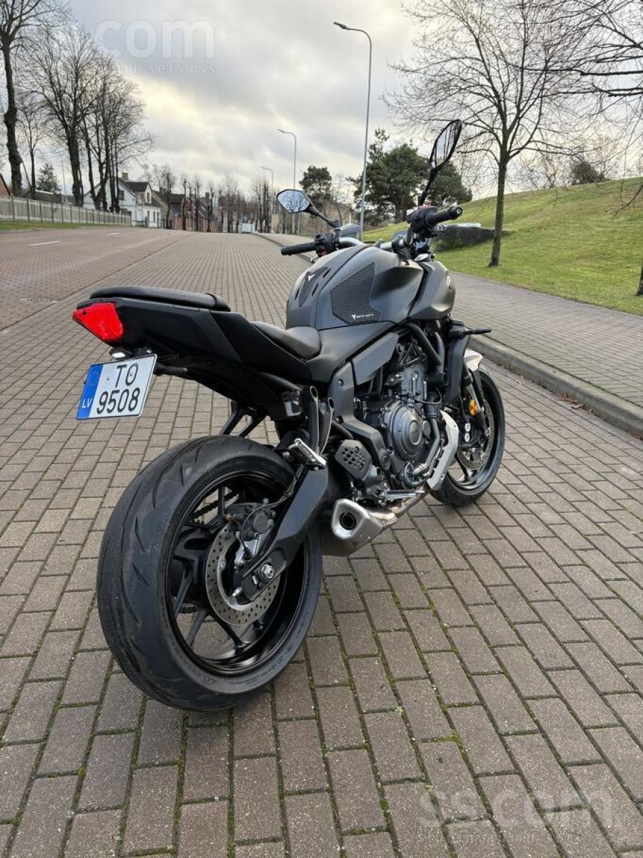 Yamaha MT 07 2025 in Ventspils, with an engine capacity of 0.69 L and mileage of 0 thousand km for 7800 €, photo 3 on AUTOMOTO.COM.LV