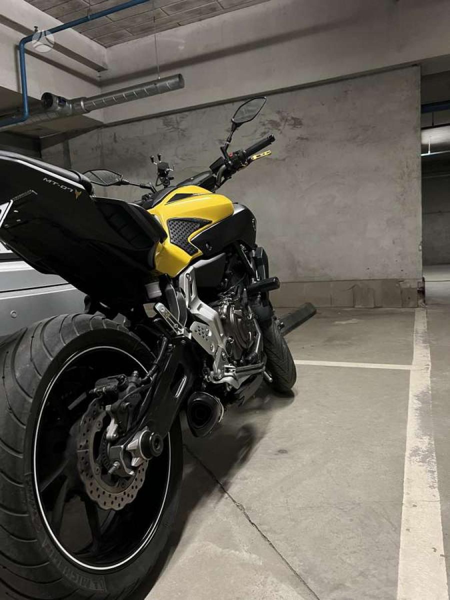 Dzeltens Yamaha MT 07 2015 Viļņa, ar dzinēja tilpumu 0.69 L un nobraukumu 14 tūkst. km par 4400 €, foto 12 vietnē AUTOMOTO.COM.LV