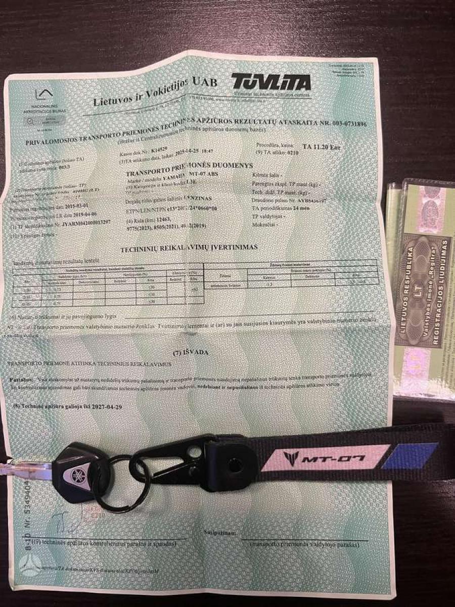 Dzeltens Yamaha MT 07 2015 Viļņa, ar dzinēja tilpumu 0.69 L un nobraukumu 14 tūkst. km par 4400 €, foto 13 vietnē AUTOMOTO.COM.LV