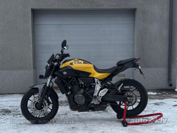 Yellow Yamaha MT 07 2016 in Parnu, with an engine capacity of 0.70 L and mileage of 39 thousand km for 4890 €, photo 1 on AUTOMOTO.COM.LV