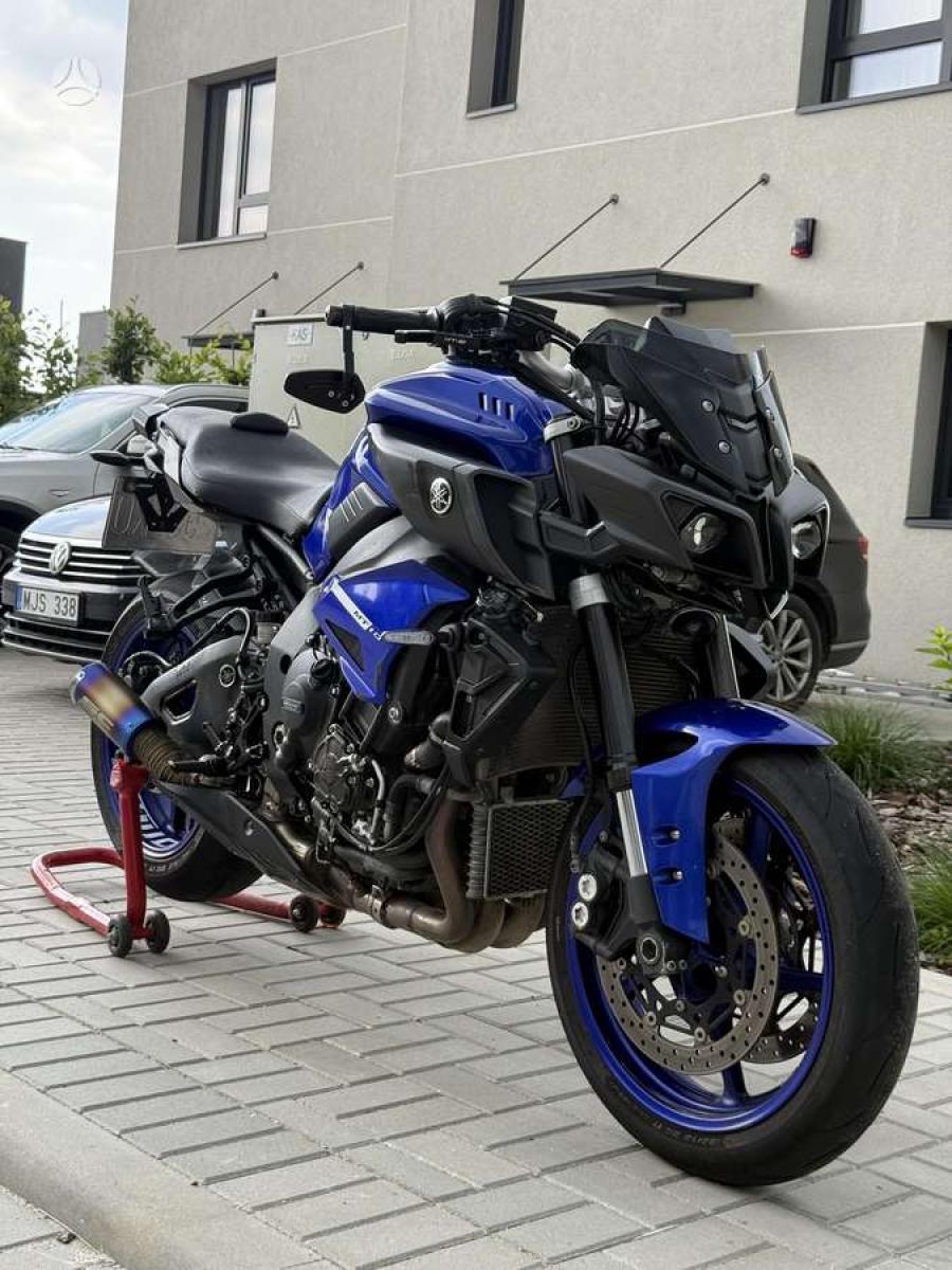 Blue Yamaha MT 10 2016 in Kaunas, with an engine capacity of 1.00 L and mileage of 28 thousand km for 8500 €, photo 6 on AUTOMOTO.COM.LV