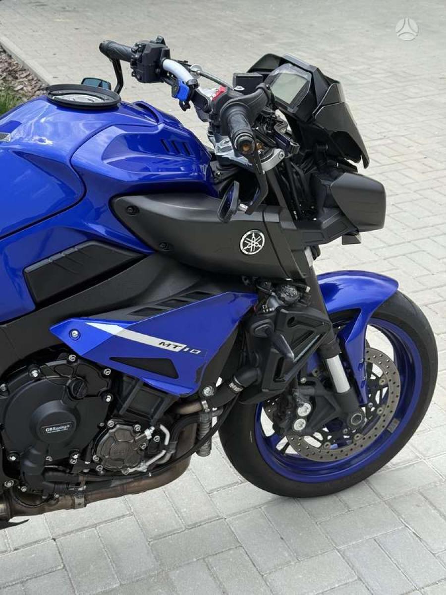 Blue Yamaha MT 10 2016 in Kaunas, with an engine capacity of 1.00 L and mileage of 28 thousand km for 8500 €, photo 7 on AUTOMOTO.COM.LV