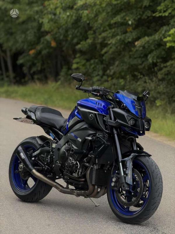 Blue Yamaha MT 10 2018 in Vilnius, with an engine capacity of 1.00 L and mileage of 30 thousand km for 8150 €, photo 1 on AUTOMOTO.COM.LV