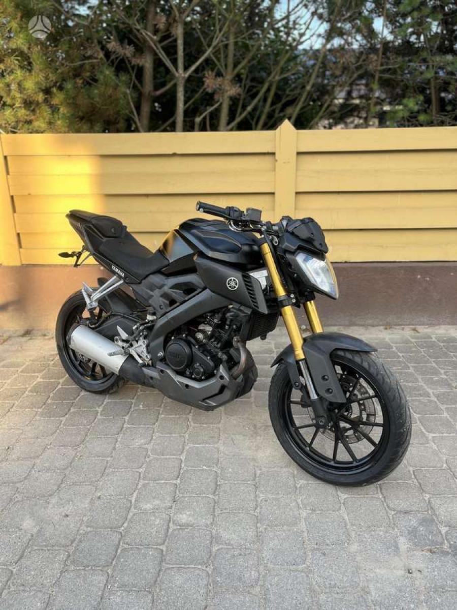 Black Yamaha MT 125 2016 in Kretinga, with an engine capacity of 0.13 L and mileage of 48 thousand km for 1480 €, photo 14 on AUTOMOTO.COM.LV