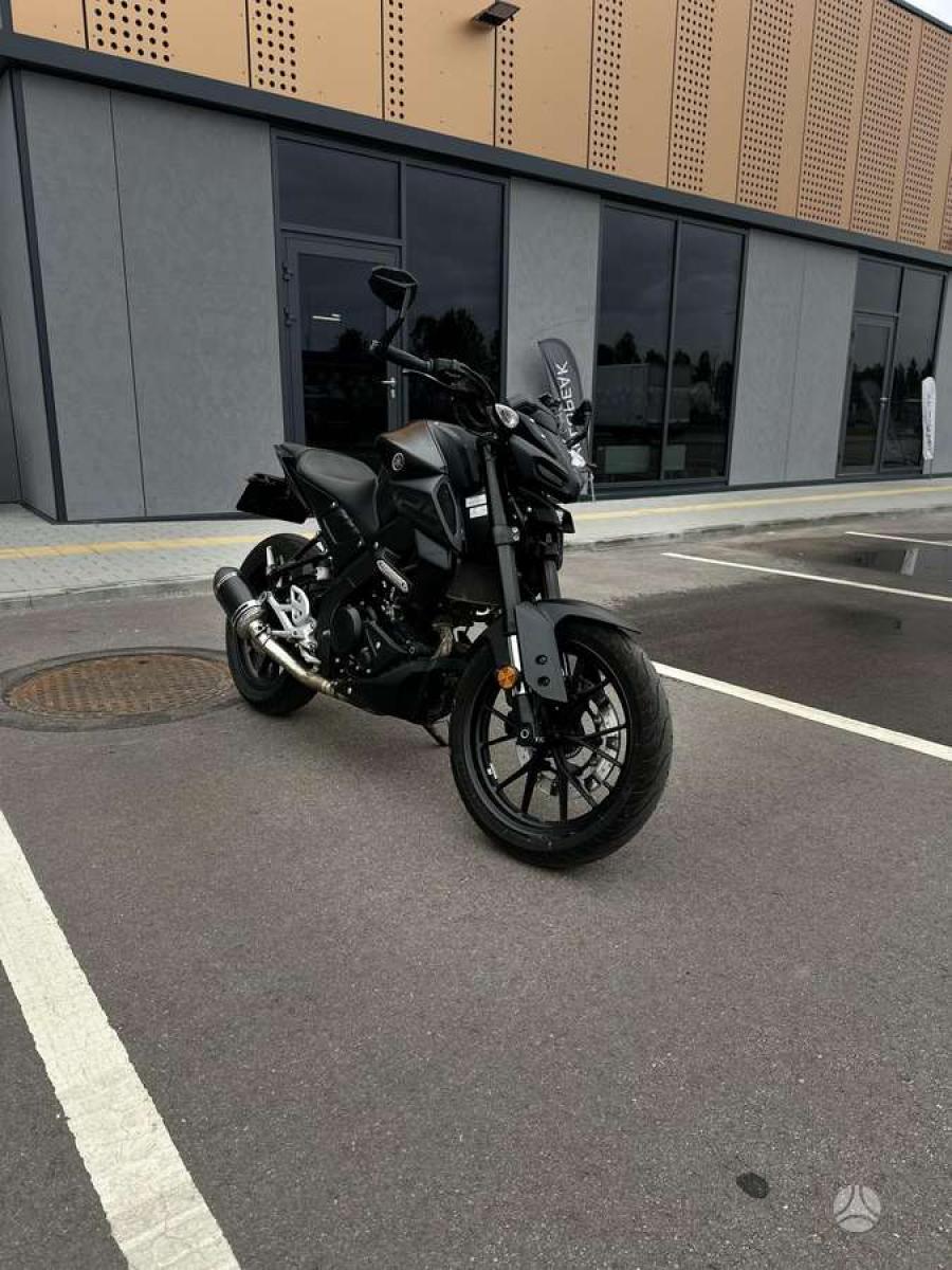 Черный Ямаха MT 125 2020 в Клайпеда, объемом двигателя 0.13 л и пробегом 22 тыс. км за 3600 €, фото 1 на AUTOMOTO.COM.LV