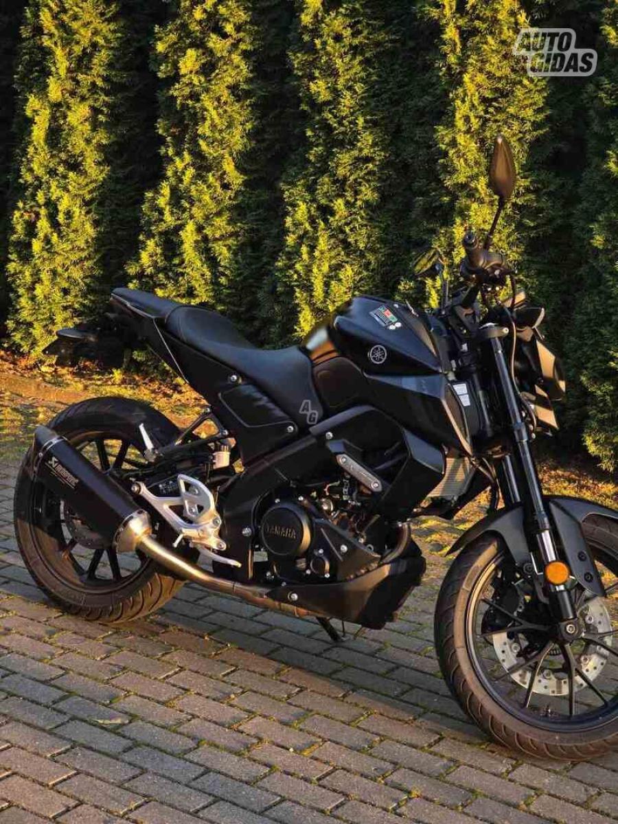 Black Yamaha MT 125 2024 in Vilnius, with an engine capacity of 0.13 L and mileage of 9 thousand km for 5000 €, photo 1 on AUTOMOTO.COM.LV