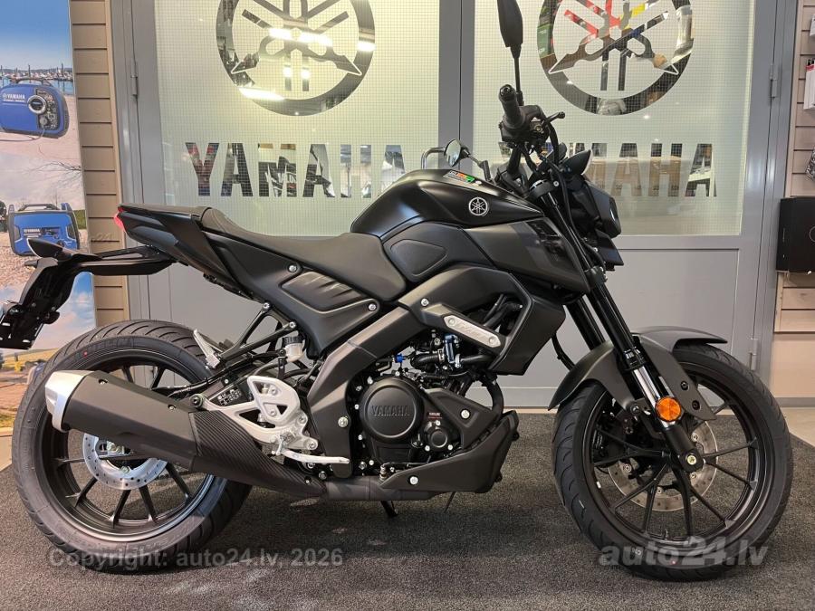 Black Yamaha MT 125 2026 in Tallinn, with an engine capacity of 0.13 L and mileage of 0 thousand km for 5490 €, photo 1 on AUTOMOTO.COM.LV