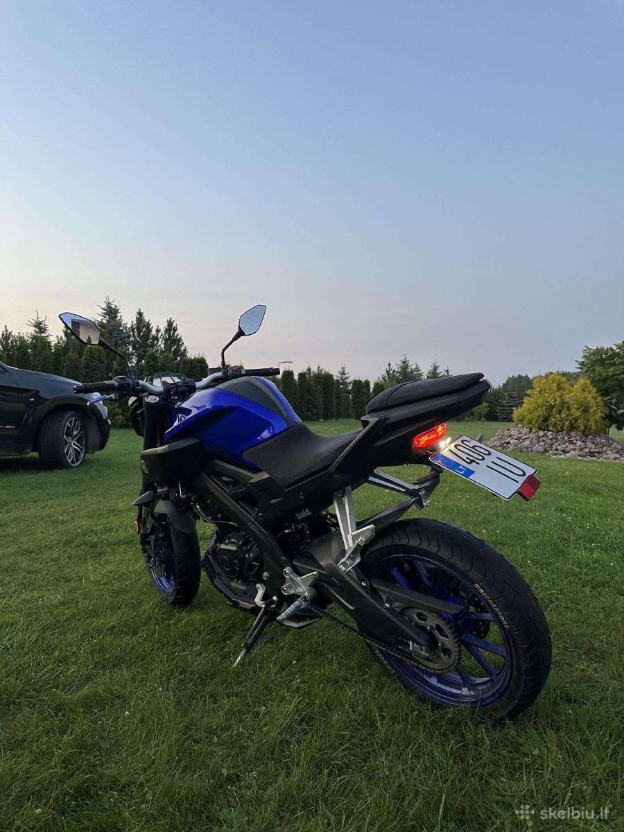 Blue Yamaha MT 125 2017 in Jonava, with an engine capacity of 0.13 L and mileage of 29 thousand km for 2000 €, photo 6 on AUTOMOTO.COM.LV