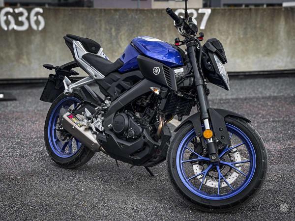 Zils Yamaha MT 125 2017 Viļņa, ar dzinēja tilpumu 0.13 L un nobraukumu 10 tūkst. km par 2799 €, foto 1 vietnē AUTOMOTO.COM.LV
