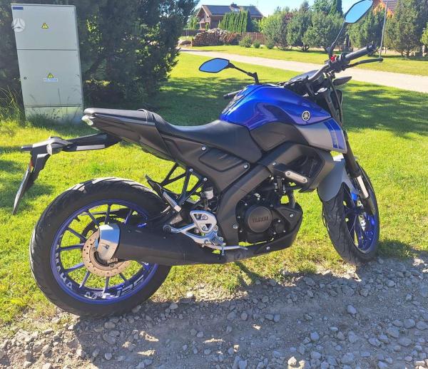 Zils Yamaha MT 125 2021 Šauļi, ar dzinēja tilpumu 0.13 L un nobraukumu 13 tūkst. km par 3300 €, foto 1 vietnē AUTOMOTO.COM.LV