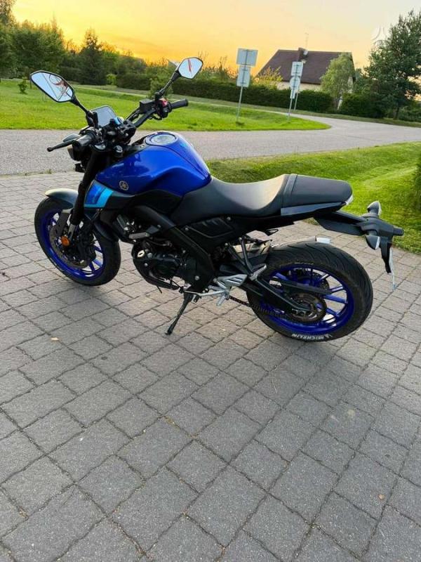 Blue Yamaha MT 125 2024 in Vilnius, with an engine capacity of 0.13 L and mileage of 15 thousand km for 3850 €, photo 3 on AUTOMOTO.COM.LV