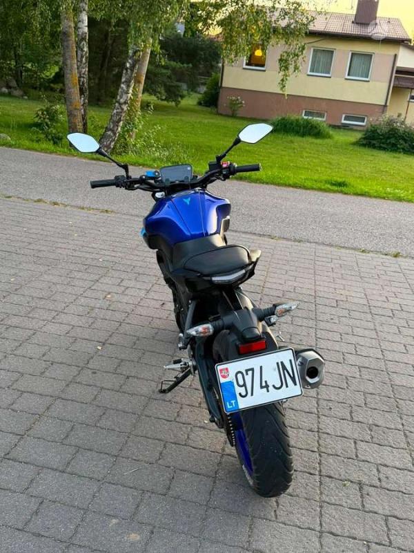 Blue Yamaha MT 125 2024 in Vilnius, with an engine capacity of 0.13 L and mileage of 15 thousand km for 3850 €, photo 4 on AUTOMOTO.COM.LV