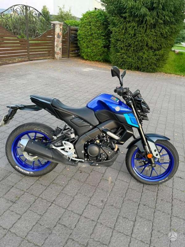 Blue Yamaha MT 125 2024 in Vilnius, with an engine capacity of 0.13 L and mileage of 15 thousand km for 3850 €, photo 5 on AUTOMOTO.COM.LV