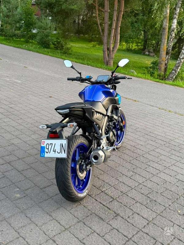 Blue Yamaha MT 125 2024 in Vilnius, with an engine capacity of 0.13 L and mileage of 15 thousand km for 3850 €, photo 7 on AUTOMOTO.COM.LV