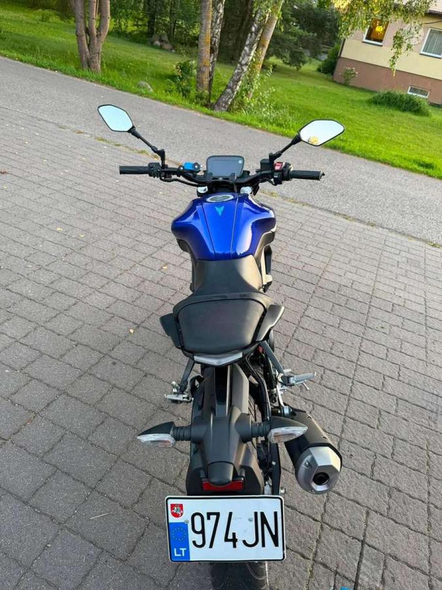 Blue Yamaha MT 125 2024 in Vilnius, with an engine capacity of 0.13 L and mileage of 15 thousand km for 3850 €, photo 9 on AUTOMOTO.COM.LV