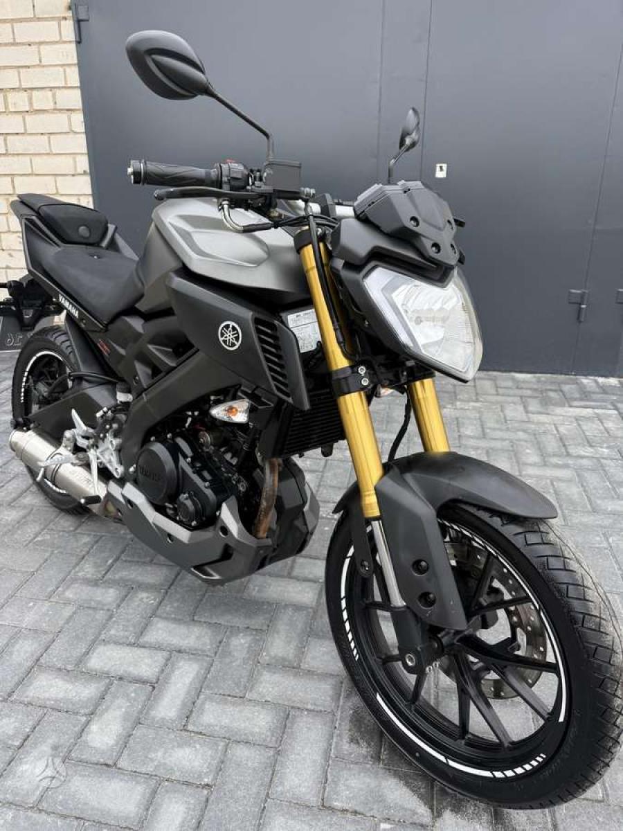 Grey Yamaha MT 125 2015 in Vilkaviskis, with an engine capacity of 0.13 L and mileage of 21 thousand km for 2400 €, photo 5 on AUTOMOTO.COM.LV