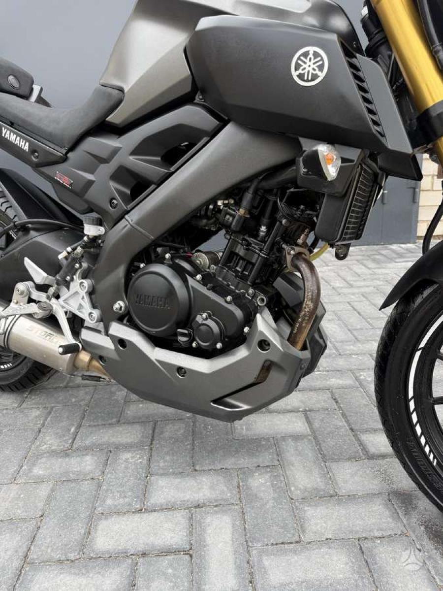 Grey Yamaha MT 125 2015 in Vilkaviskis, with an engine capacity of 0.13 L and mileage of 21 thousand km for 2400 €, photo 6 on AUTOMOTO.COM.LV