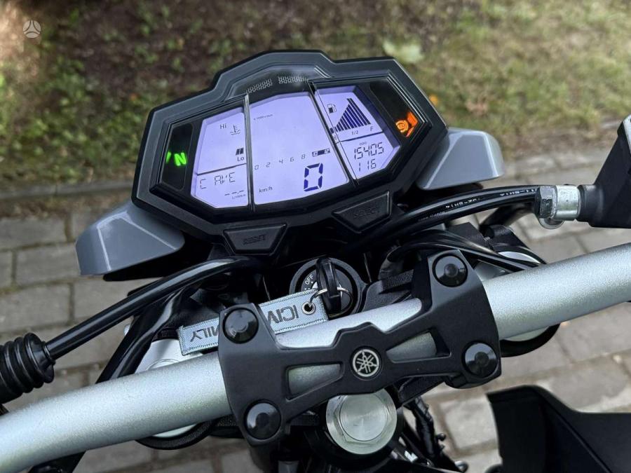 Grey Yamaha MT 125 2016 in Prienai, with an engine capacity of 0.13 L and mileage of 16 thousand km for 2650 €, photo 16 on AUTOMOTO.COM.LV