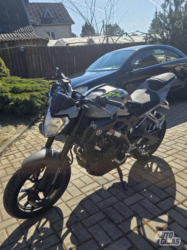 Pelēks Yamaha MT 125 2017 Raseiniai, ar dzinēja tilpumu 0.13 L un nobraukumu 24 tūkst. km par 2500 €, foto 1 vietnē AUTOMOTO.COM.LV