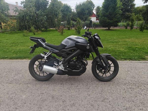 Pelēks Yamaha MT 125 2018 Kazlų Rūda, ar dzinēja tilpumu 0.13 L un nobraukumu 25 tūkst. km par 2600 €, foto 1 vietnē AUTOMOTO.COM.LV