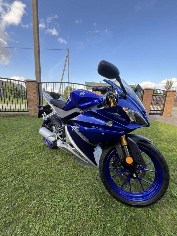 Blue Yamaha R 125 2017 in Siauliai, with an engine capacity of 0.13 L and mileage of 18 thousand km for 3000 €, photo 7 on AUTOMOTO.COM.LV
