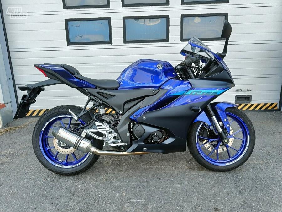 Blue Yamaha R 125 2024 in Klaipeda, with an engine capacity of 0.13 L and mileage of 6 thousand km for 4900 €, photo 1 on AUTOMOTO.COM.LV